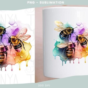 Bee Digital Download, for Craft Design, Bee Png Files, Three Bees ...