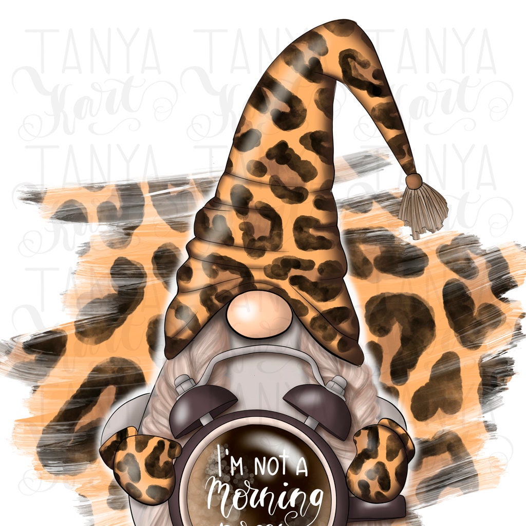 Leopard Gnome Png File Leopard Sublimation Gnome Png - Etsy
