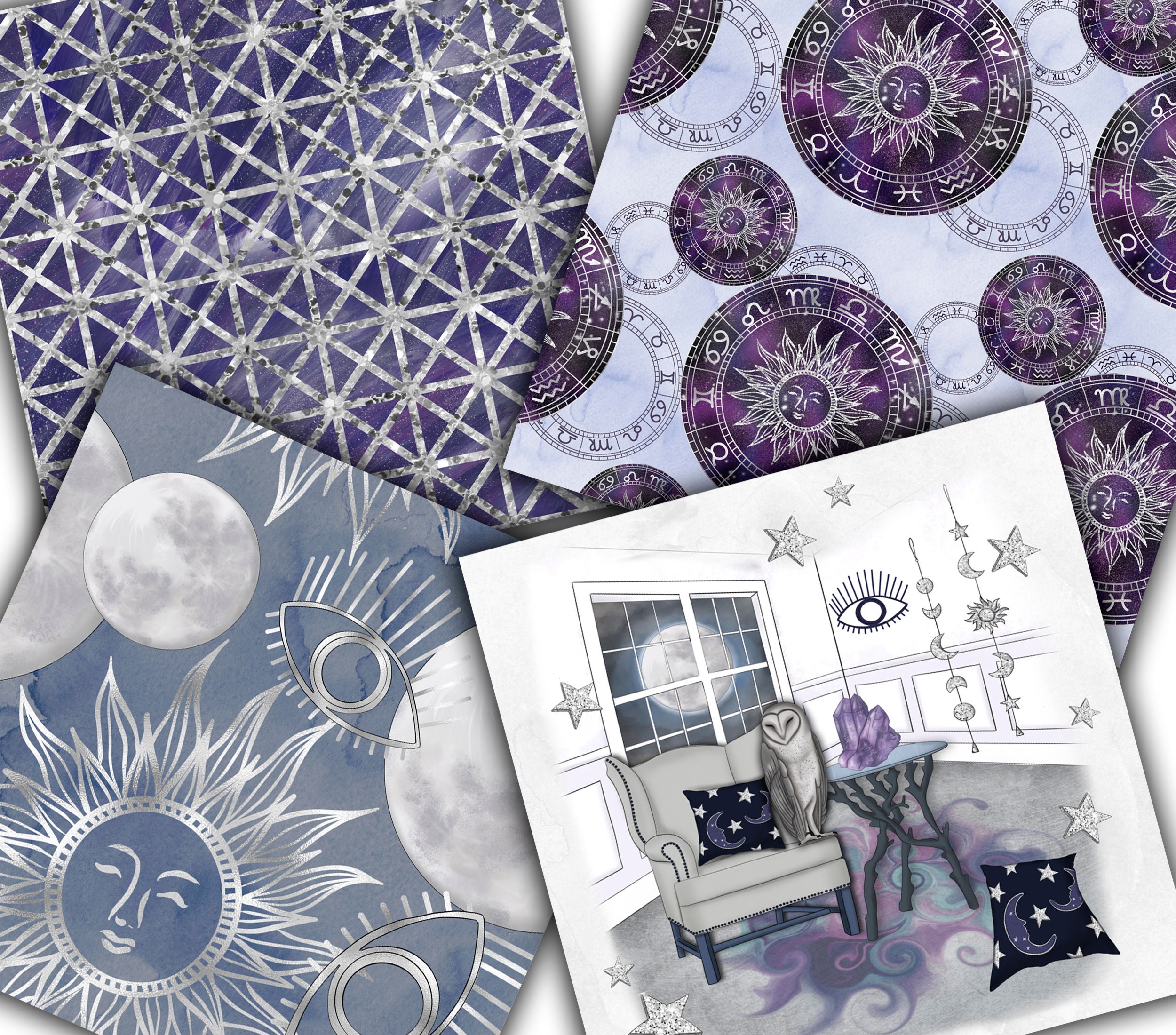 Celestial Paper She is Magic Paper Seamless Patterns - Etsy