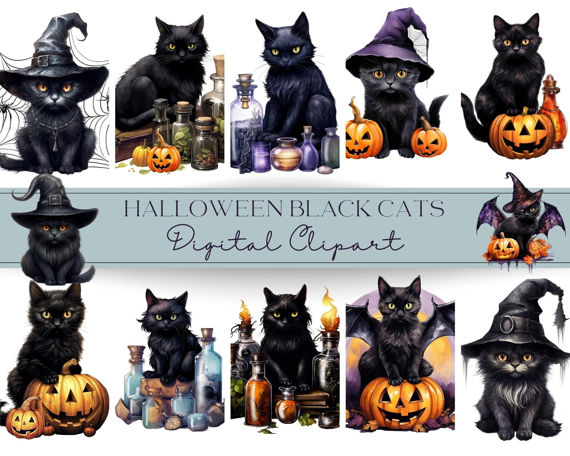 Scary Black Cat Clipart