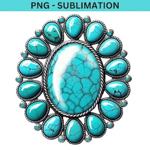 Blue Turquoise Gemstone Western Sublimation Designs Instant Download ...
