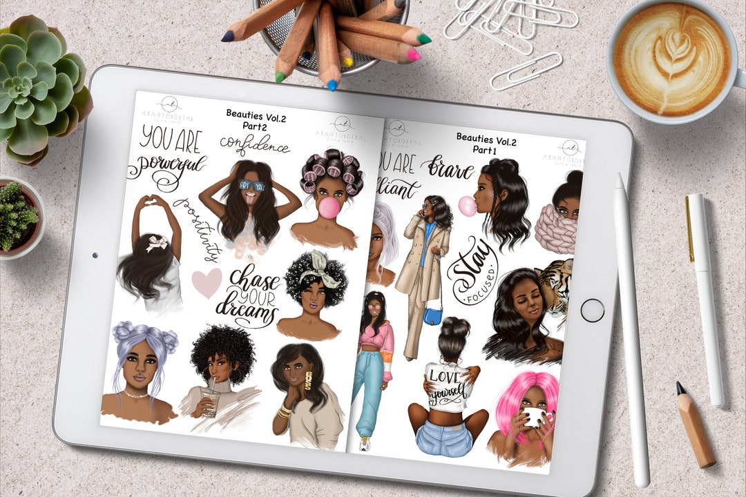Manifestation Stickers Afro Goodnotes Motivational Stickers, Melanin ...