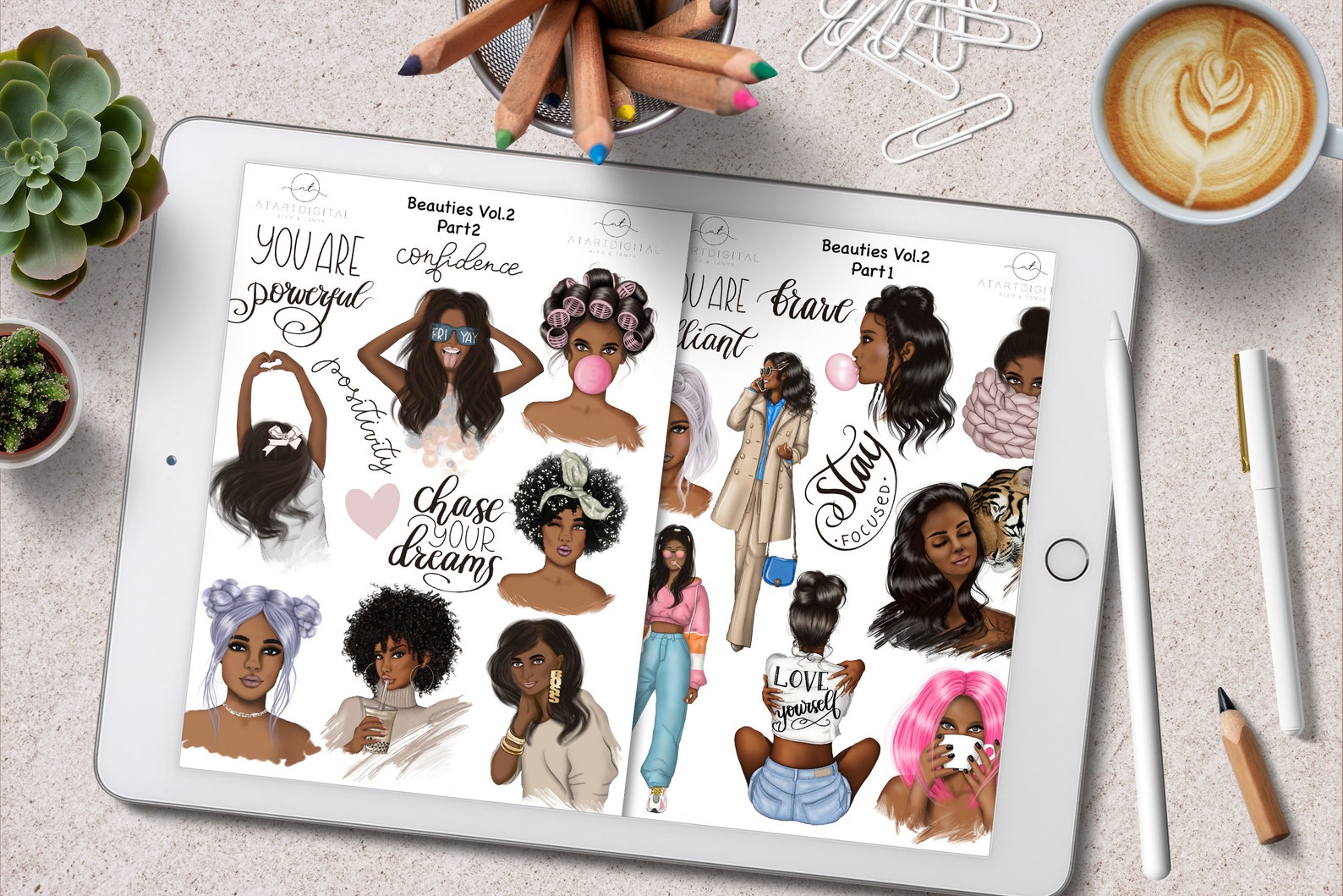 Manifestation Stickers Afro Goodnotes Motivational Stickers, Melanin ...
