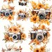 Watercolor Vintage Camera With Flowers PNG, Floral Camera Sublimation ...