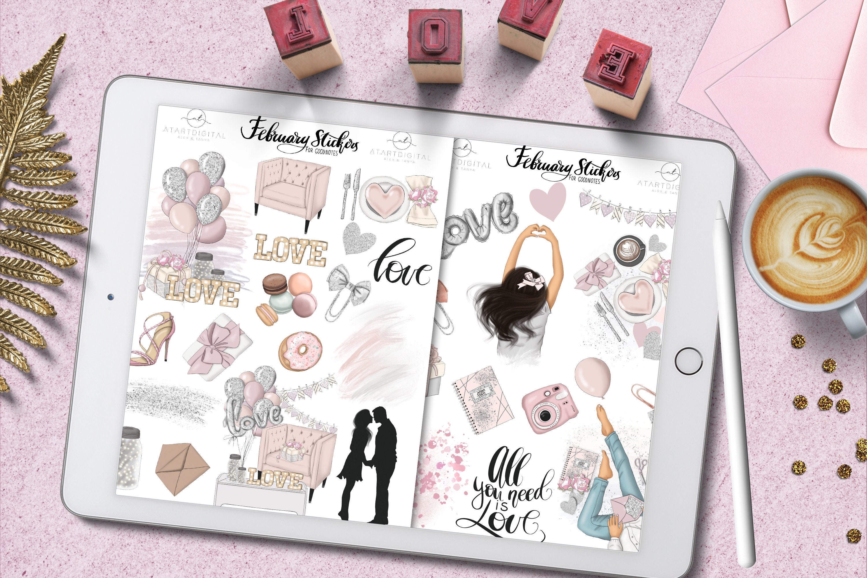 February Stickers Ipad Planner Goodnotes Files Digital | Etsy