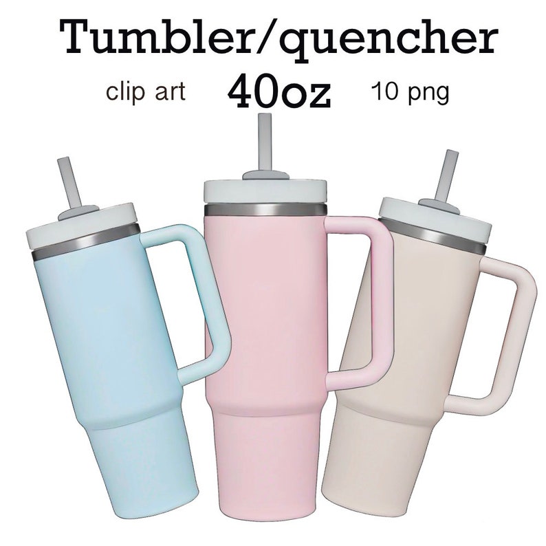 Hand Drawn Cup Clipart: Tumbler Designs, Commercial Use (digital ...