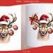 Digital Deer Sublimation Print File Printable Christmas Deer Graphic PNG Download Red Deer ...