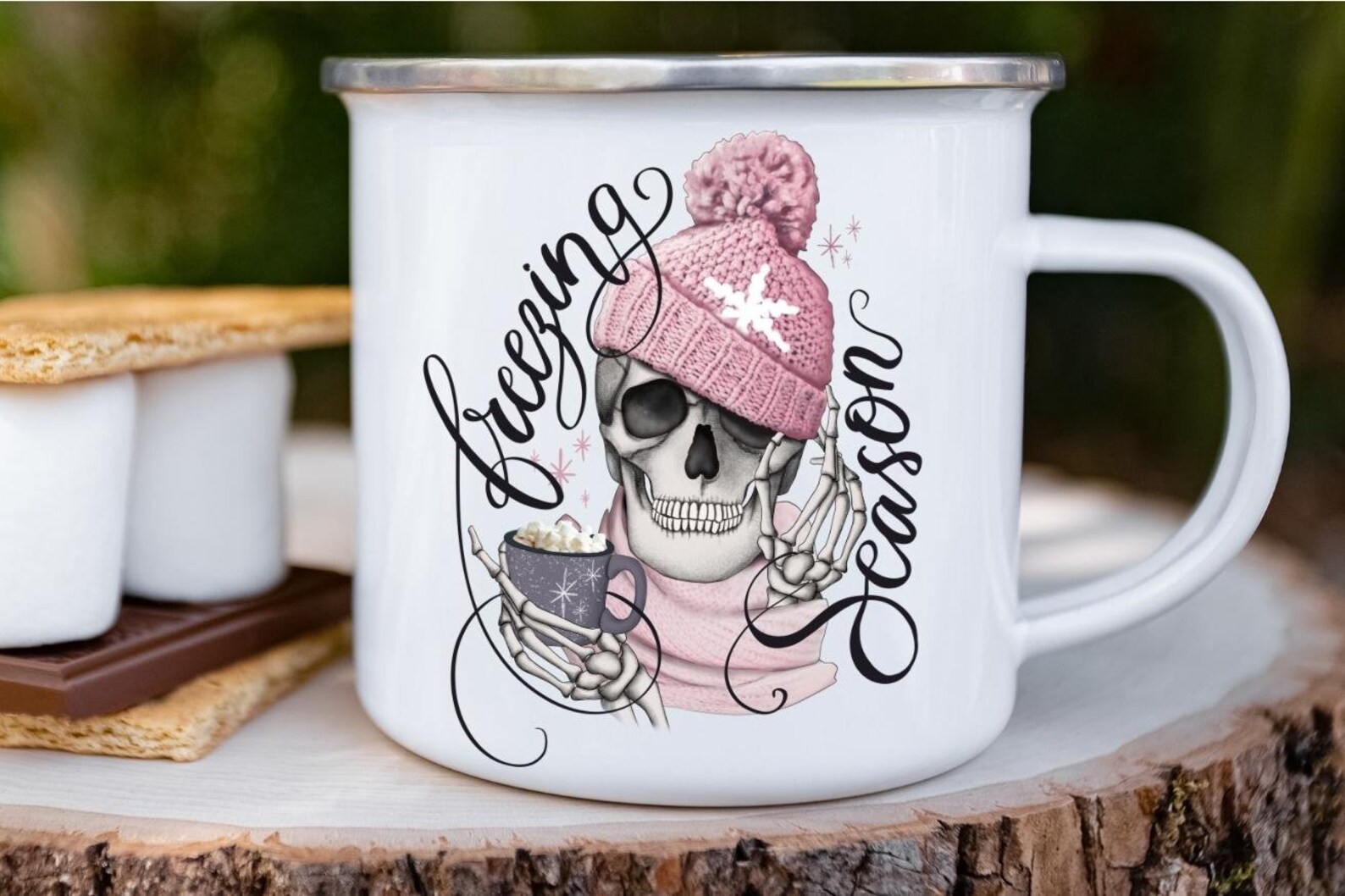 Freezing Season Funny Skeleton Skull Christmas Merry - Etsy