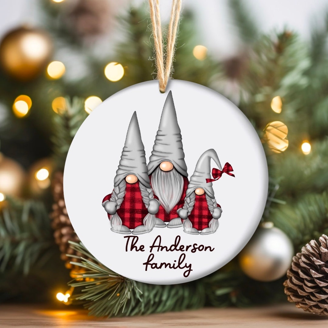 Personalized Christmas Round Ornament, Custom Ornament, Personalized ...