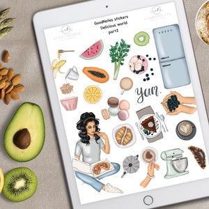 Food Digital Stickers for Food Goodnotes, Fruits Stickers, Veggies ...