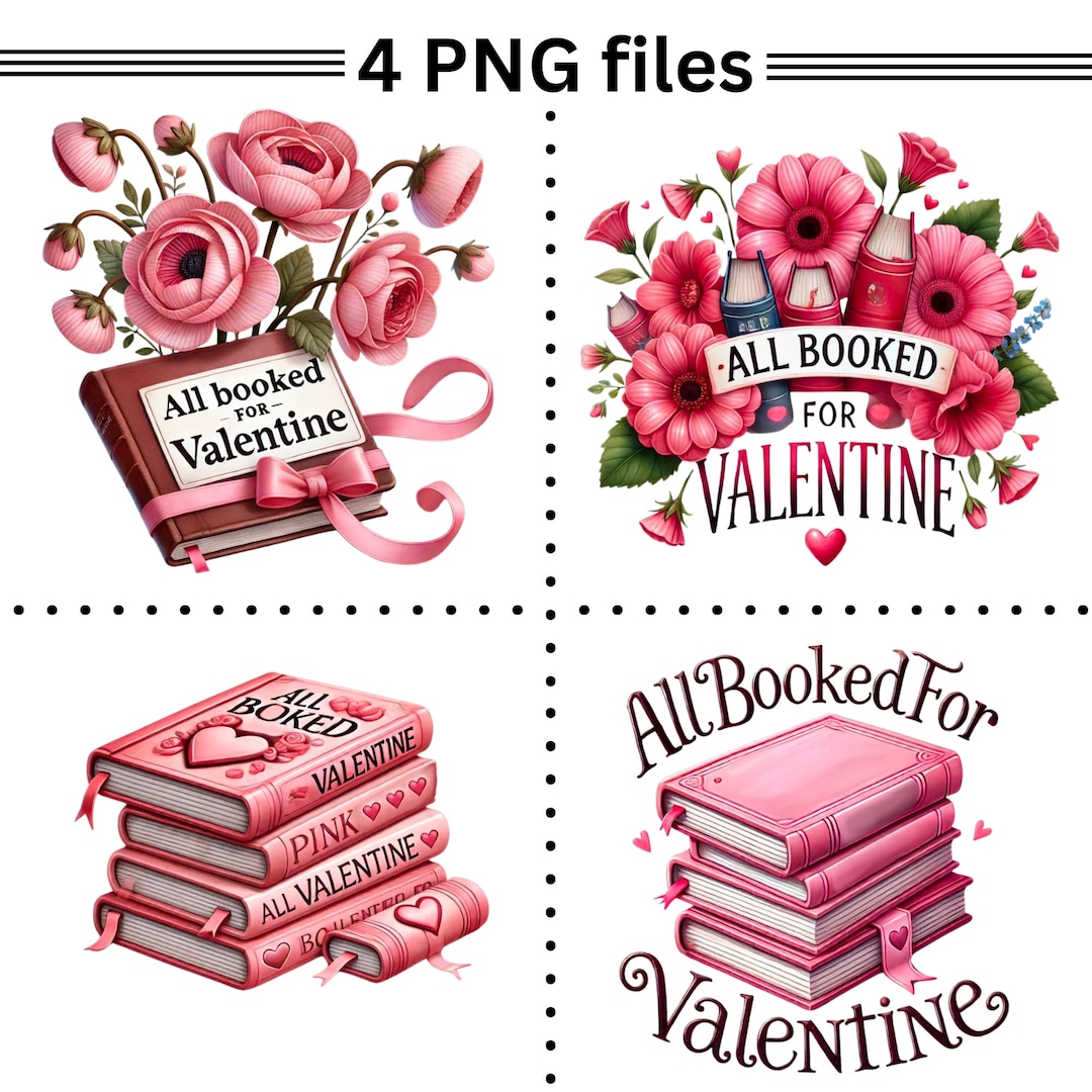 All Booked for Valentine Png, Retro Valentine Sublimation Design ...