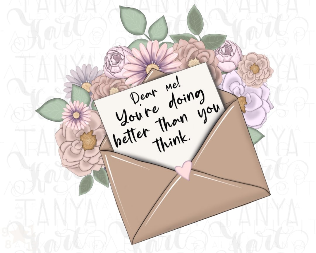 Motivational Sticker Dear Me Png for Journal Stickers, Self Love ...