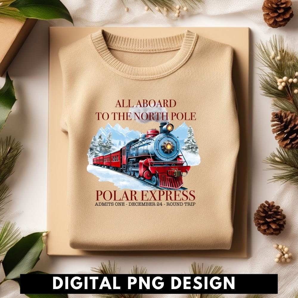 Polar Express PNG, Merry Christmas Sublimation Design, Instant Download ...