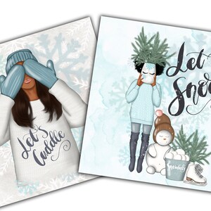 Snow Winter Digital Papers, Christmas Papers, Winter Planner Supplies ...