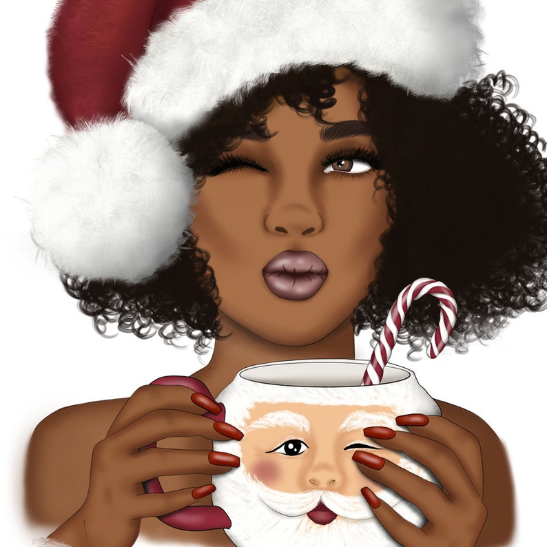 Digital Design Sublimation Png Afro Women Christmas Png Etsy