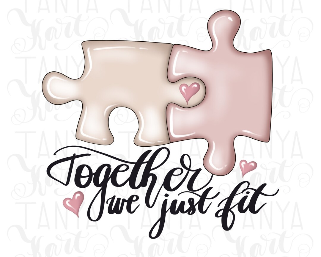 Valentine's Day, Together We Just Fit, Digital Anniversary, Puzzle ...