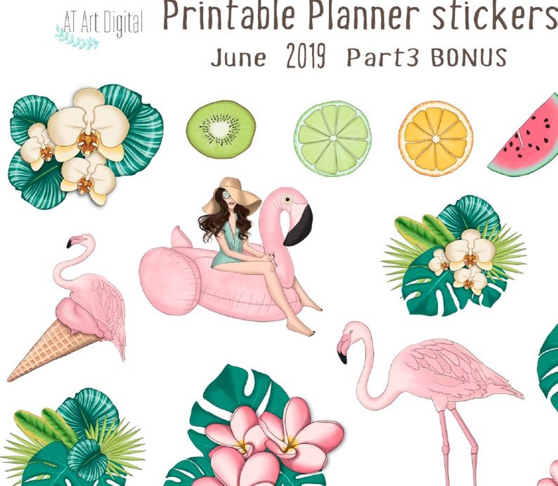 Summer Planner Stickers June Planner Stickers Happy Planner - Etsy