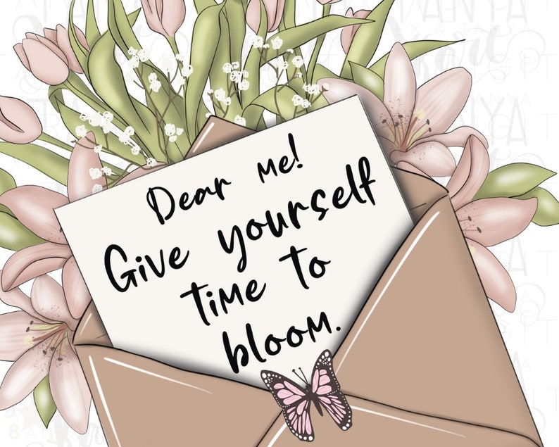 Motivational Sticker Dear Me Png Self Love Sticker for - Etsy