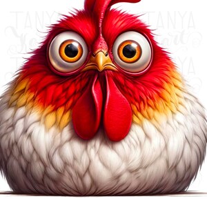 Funny Chicken Sublimation PNG, Transparent Design for Crafting and ...