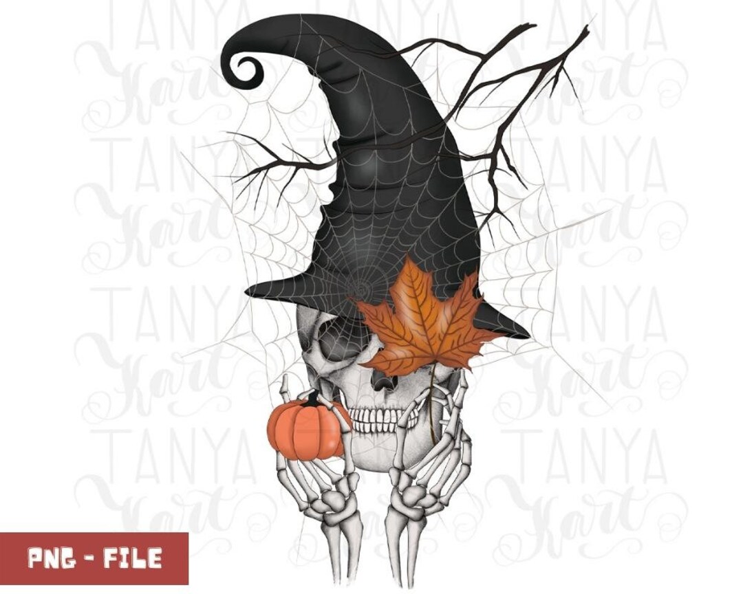 Autumn Skull,sublimation Design,halloween Png,skull Head Design ...