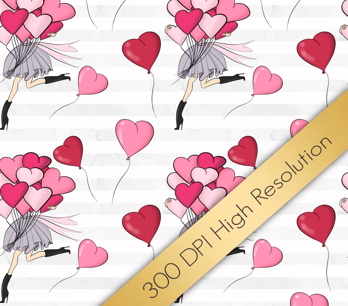 Fashion Papers Valentines Papers February 14 Patterns - Etsy