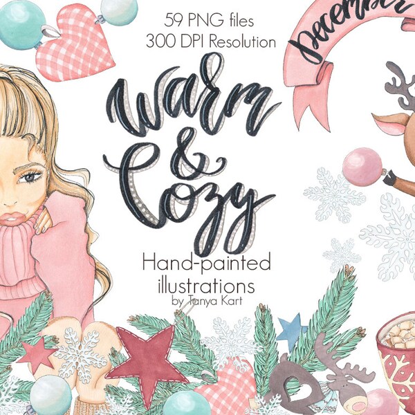 Christmas Cozy Clipart - Etsy