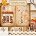 Vintage Autumn Bookstore Junk Journal Kit - Fall Leaves, Flowers ...