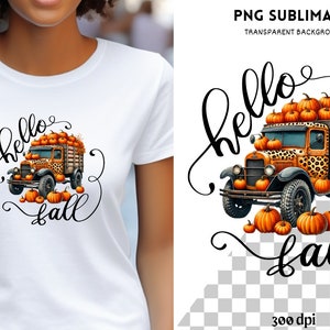 Hello Fall, Cheetah Truck, Pumpkin Season, Transparent Design Crafting ...