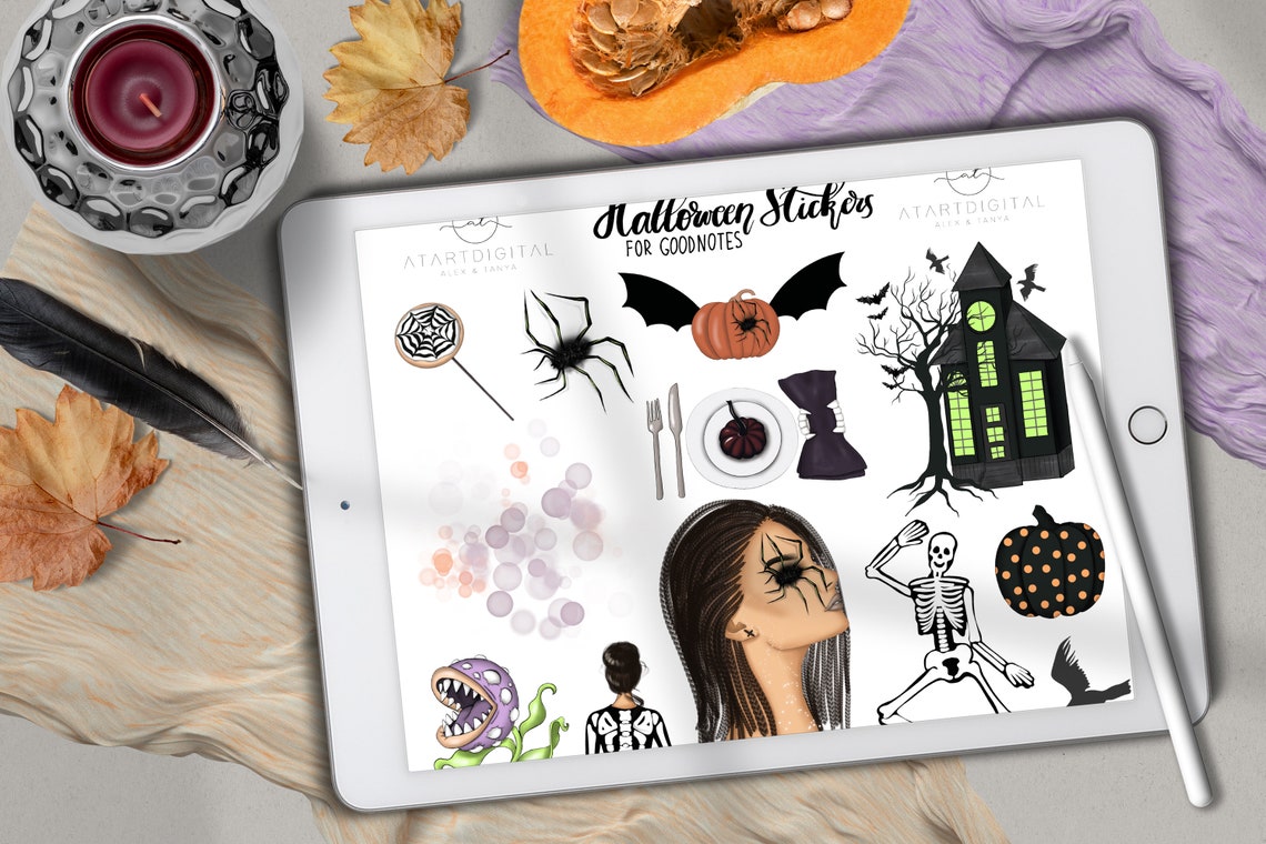 Halloween Digital Planner Stickers for Goodnotes Halloween - Etsy