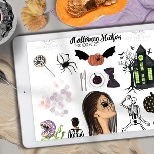 Halloween Digital Planner Stickers for Goodnotes, Halloween Icons ...