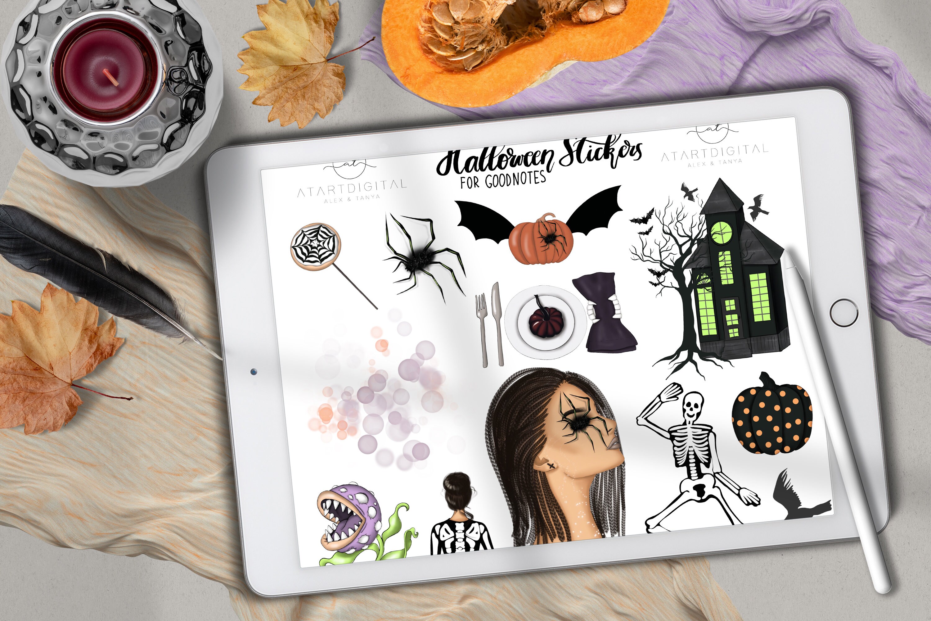 Halloween Digital Planner Stickers for Goodnotes Halloween - Etsy