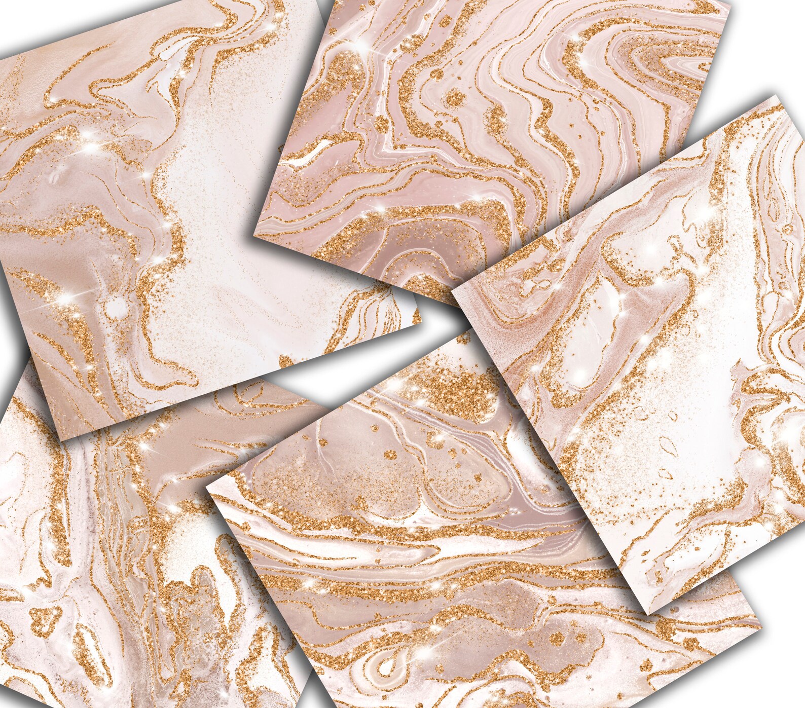 Marble Paper, Beige and Gold Paper, Digital Paper, Scrapbook Paper ...