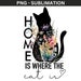 Home is Where the Cat is Png Instant Download - Cat With Wildflowers ...