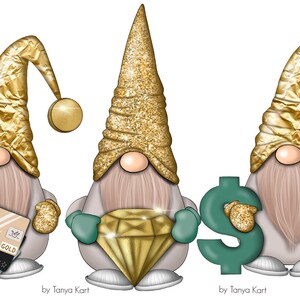 Nordic Gnomes With Cash Clipart, PNG Digital Download for Financial ...