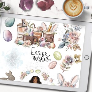 Spring Goodnotes, Easter Icons, Floral Goodnotes, Stickers Bunny ...