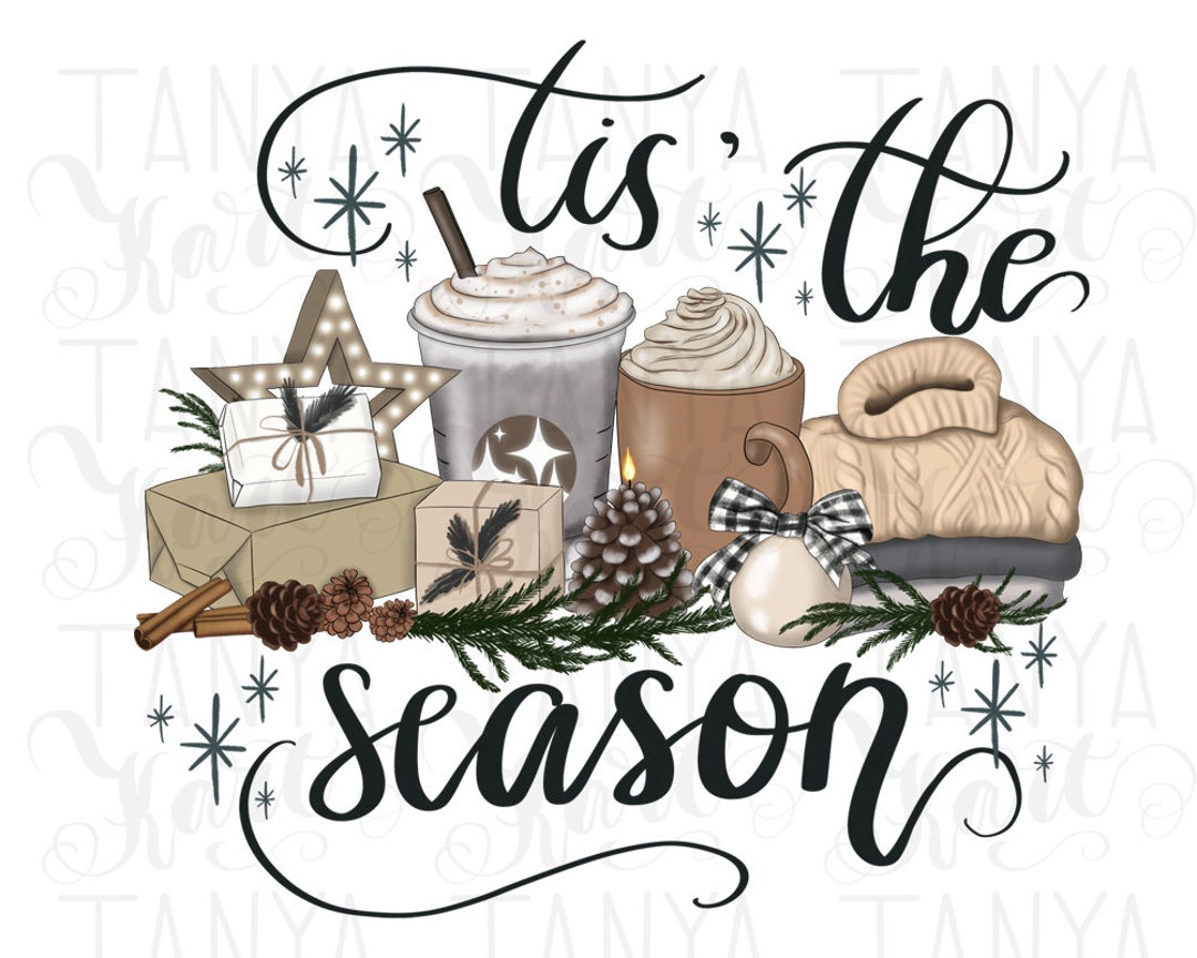Tis the Season Winter Illustration, Hand Drawn Png, Christmas Designs ...