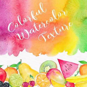 Watercolor Fruits Clipart, Apple, Commercial Use, Apple Watermelon ...