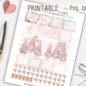 Planner stickers February Stickers Monthly Kit Printable | Etsy