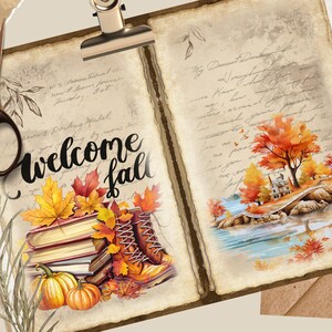 Autumn Junk Journal Kit, Digital Fall Scrapbook Paper, Pumpkin Spice ...