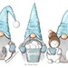 Nordic Gnomes Clipart, Winter Gnomes Clipart, Whimsical Clipart, Winter ...