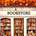 Fall Bookstore Png Download, Autumn Sublimation Print for Book Lovers ...