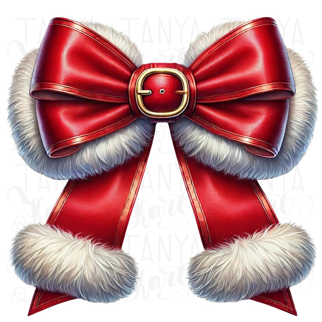 Christmas Coquette Red Bow, Trendy Bow Graphics for Heat Press ...