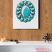 Blue Turquoise Gemstone Western Sublimation Designs Instant Download ...
