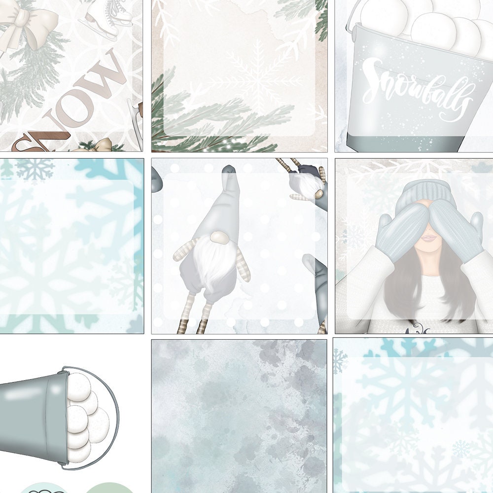 Printable January Monthly Stickers for Happy Planner, Winter Monthly ...