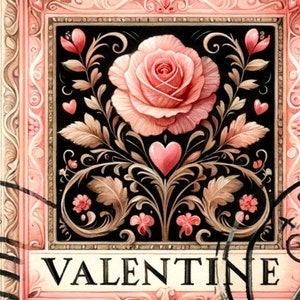 Valentine's Day Retro Clip Art With Vintage Stamps, Postage | Vintage ...