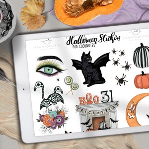 Halloween Digital Planner Stickers for Goodnotes, Halloween Icons ...