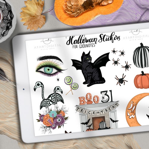 Goodnotes Stickers Halloween Digital Planner Stickers - Etsy