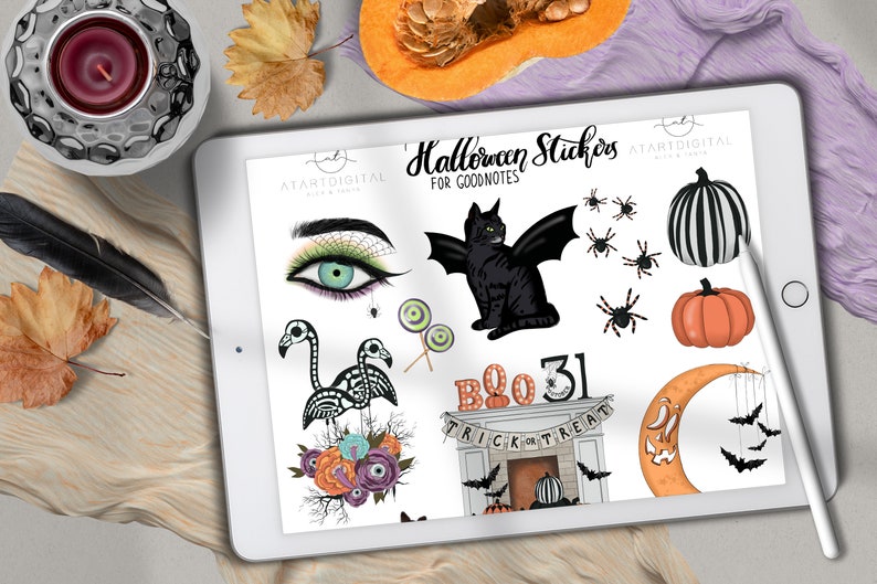 Halloween Digital Planner Stickers for Goodnotes Halloween - Etsy