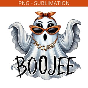 Boo Jee Ghost PNG, Transparent Designs for Fun Halloween Card Making ...