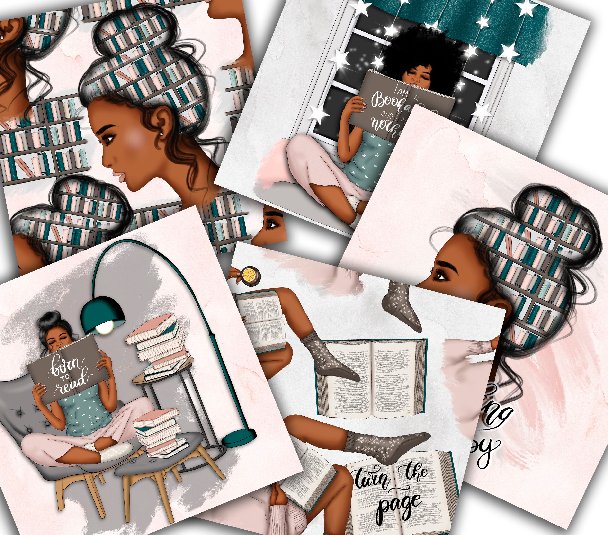 Book Digital Paper Pack for Commercial Use, Bookish Surface Design ...